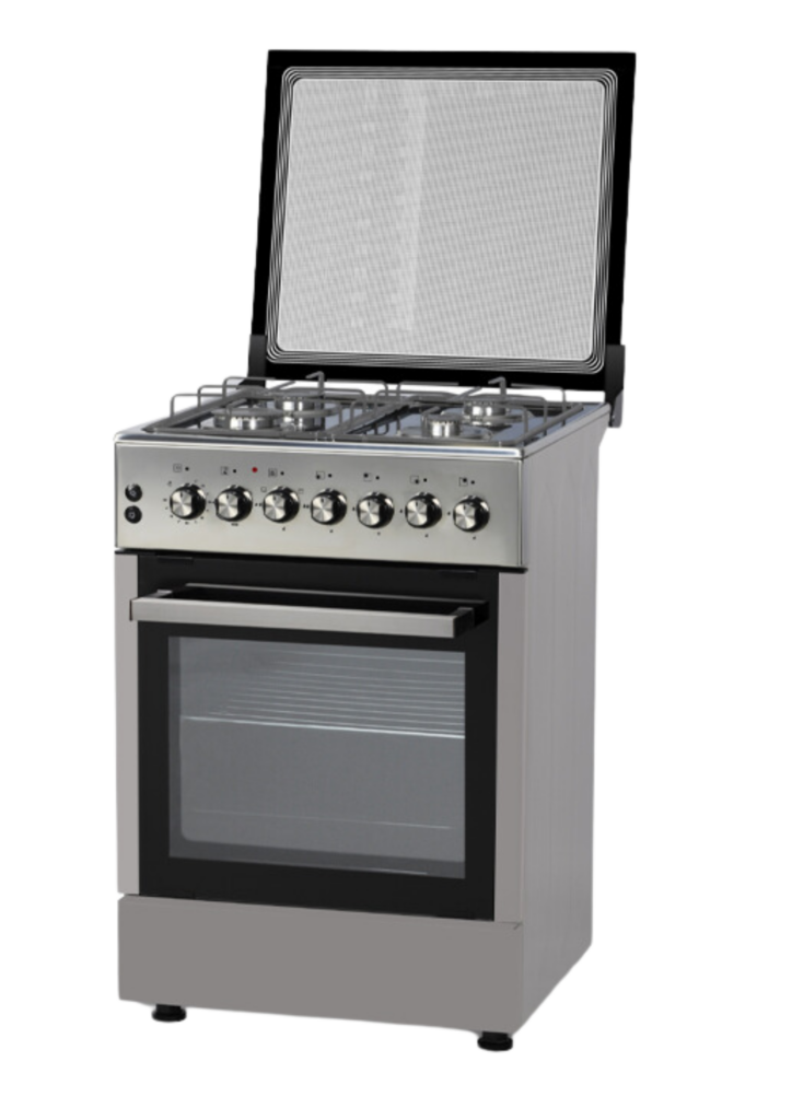 cuisiniére maxwell 4 feux inox ventilée - Electrozone